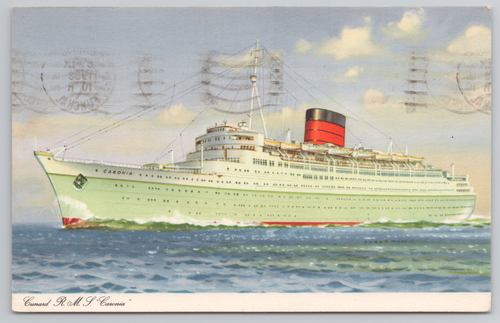 RMS Caronia Passinger Ship at Sea, Cunard Line, The Green Goddess ...