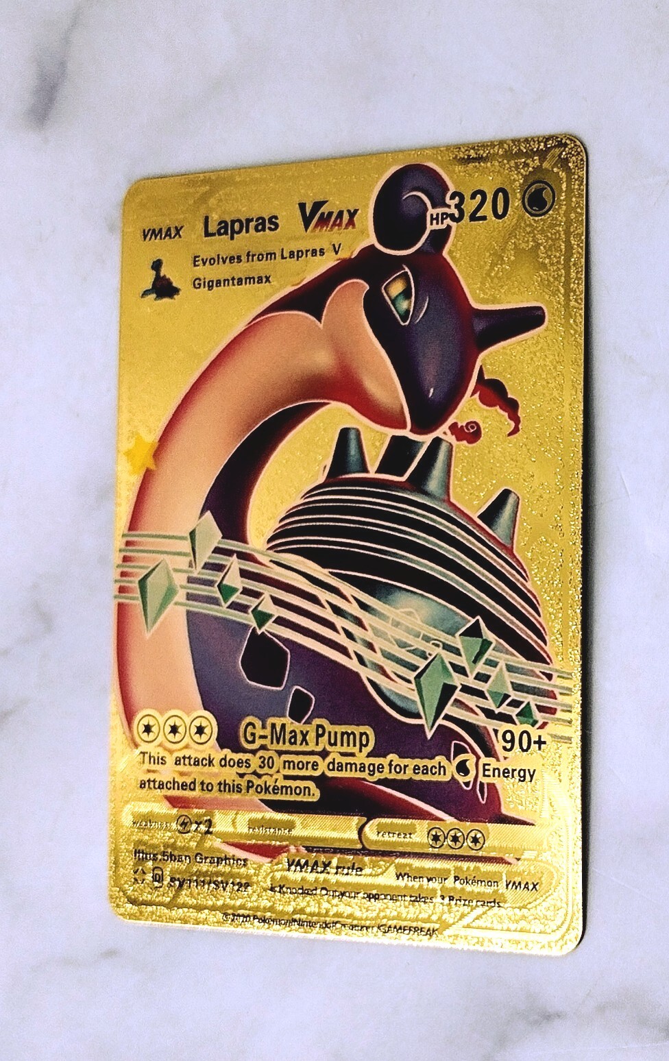 Pokemon Lapras VMAX HP320 SV111/SV122 G-Max Pump Gold Foil Card | eBay