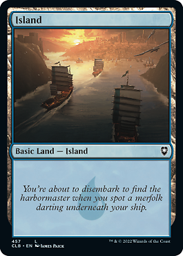 4x (457) Island - Basic Land MTG Commander Legends: Battle for Baldur's ...