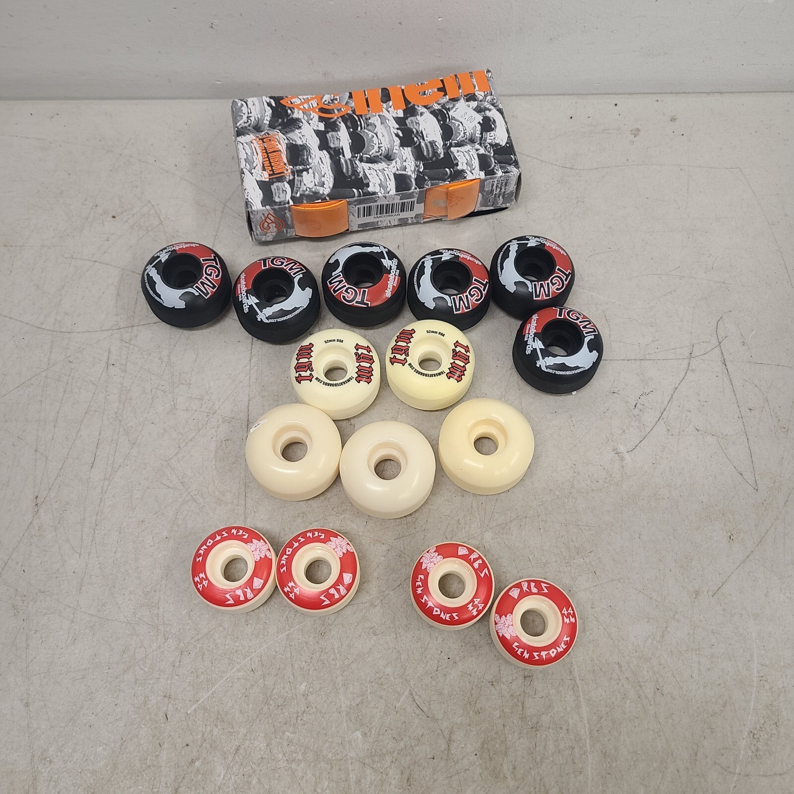 16 Lot TGM Skateboard Wheels Black W/Others & Cork Ribbon | eBay