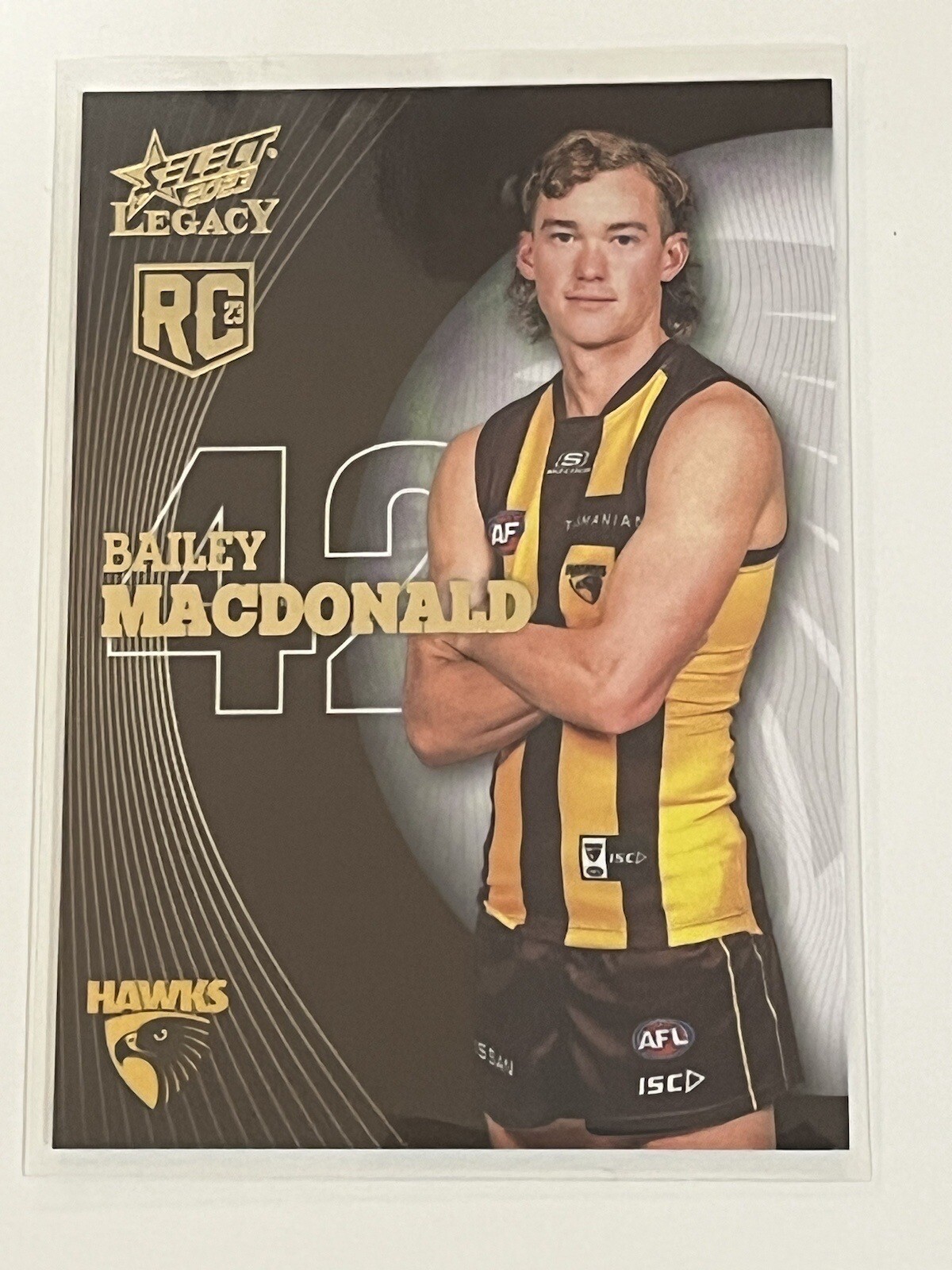2023 AFL Select Legacy - Base Rookie Card Bailey Macdonald Hawthorn ...
