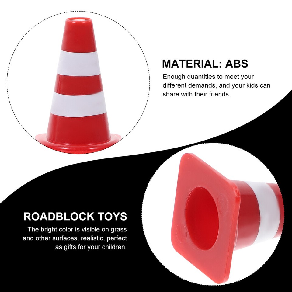 40 Pcs Small Safety Cone Toy Stop Signs Hazard Warning Cones | eBay