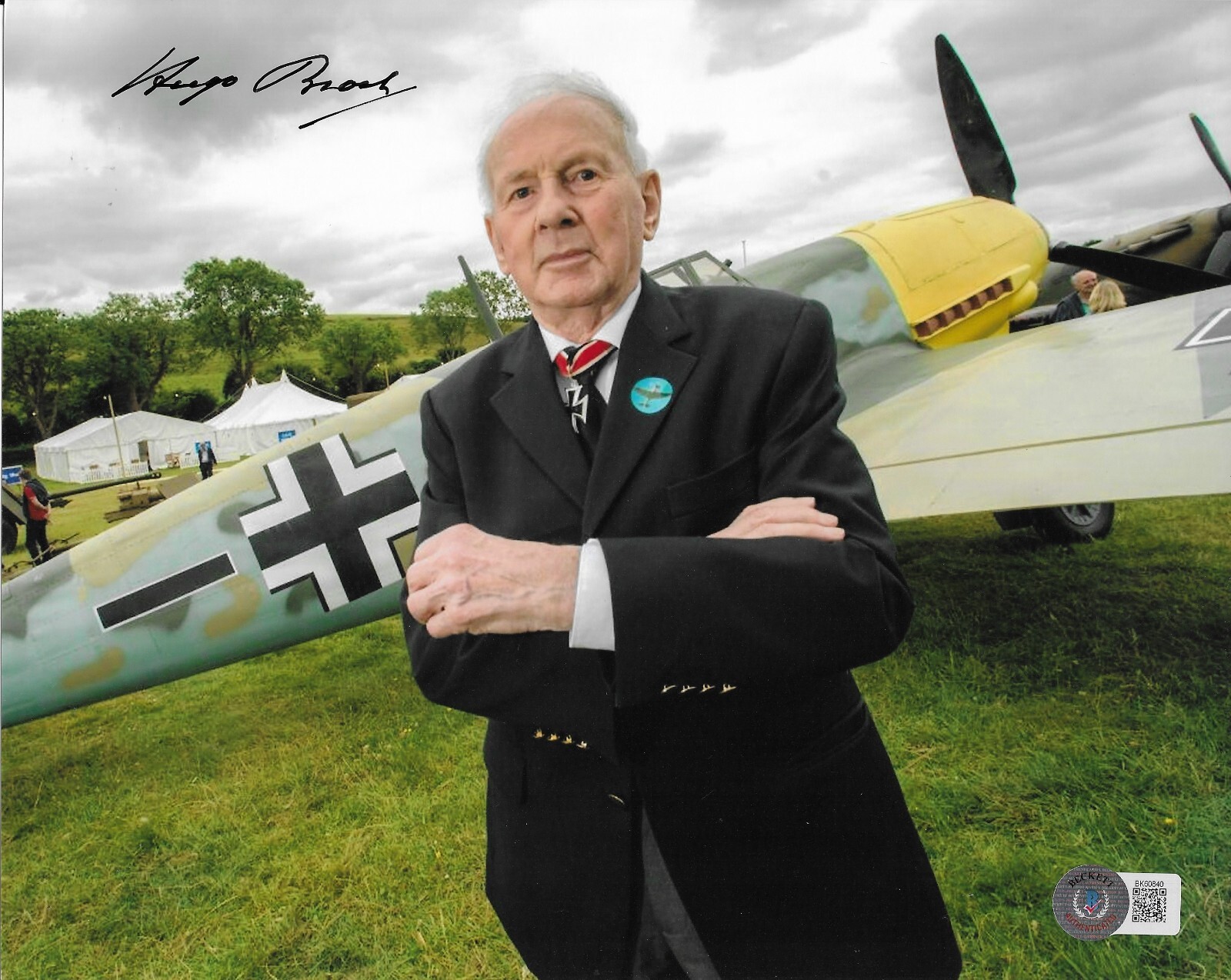 Hugo Broch Signed 8x10 Photo Autographed BAS WWII Luftwaffe Knight's ...