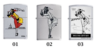 ZIPPO WINDY GIRL LIGHTERS CHOICE OF THREE FREE UNITED KINGDOM SHIPPING ...