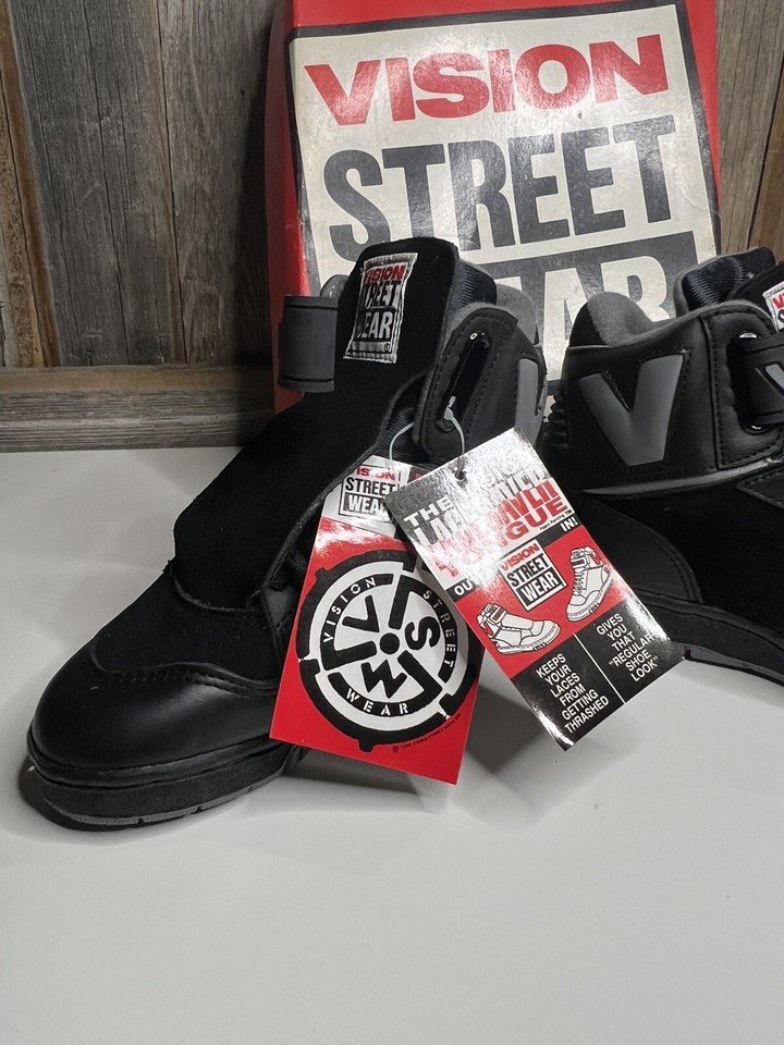 Vision Street Wear Men's Suede Hi Top Retro Skate Shoe SZ 2 1/2 1980's ...