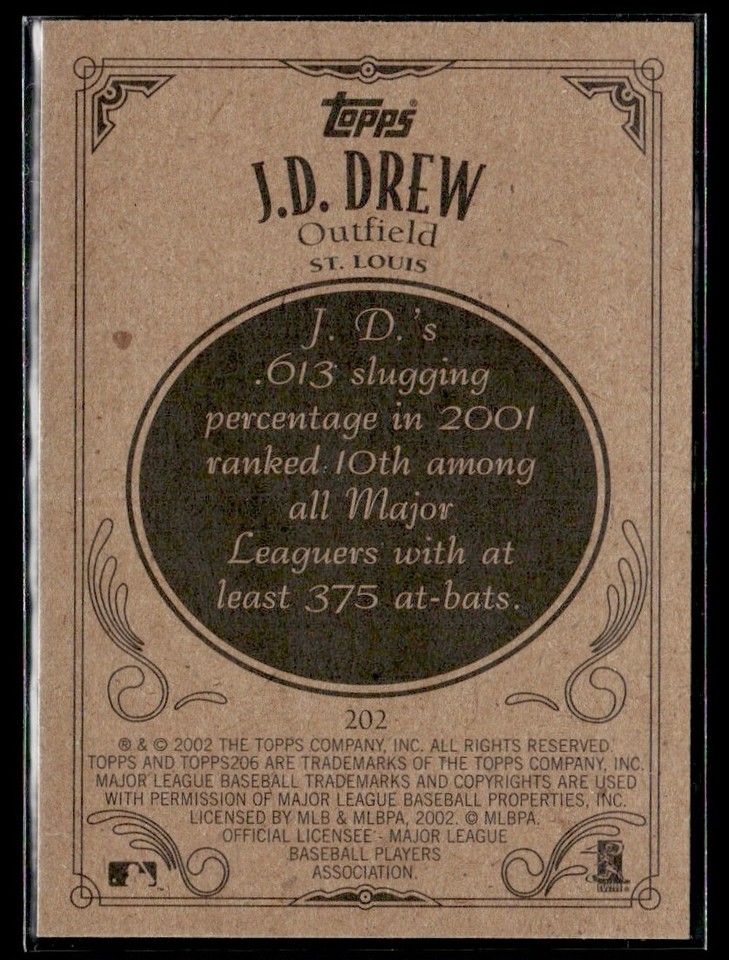 2002 Topps 206 J.D. Drew St. Louis Cardinals #202 | eBay
