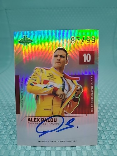 87/99 - 2024 Parkside Indycar Pacific Indy 500 Alex Palou Signature ...