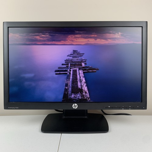 HP ProDisplay P201 20" Widescreen LED Monitor 1600 x 900 VGA DVI Cables ...
