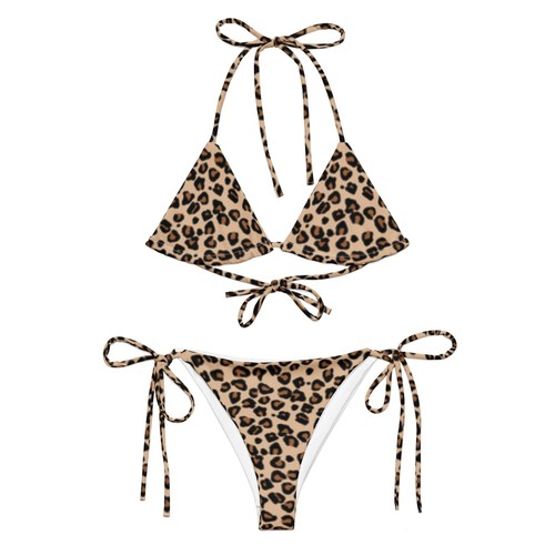 Leopard Print String Bikini Two piece Women's Swimwear | eBay