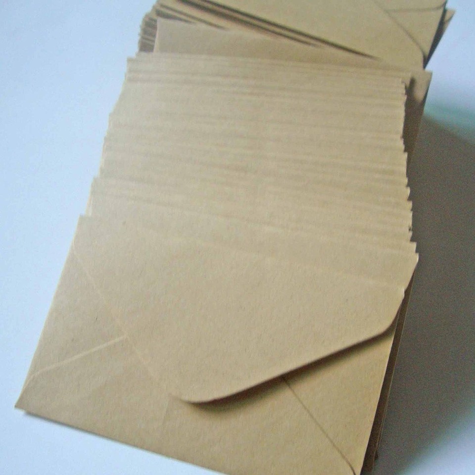 40 Pcs Postcard Envelope Invitation Envelopes Brown Booklet Kraft | eBay UK