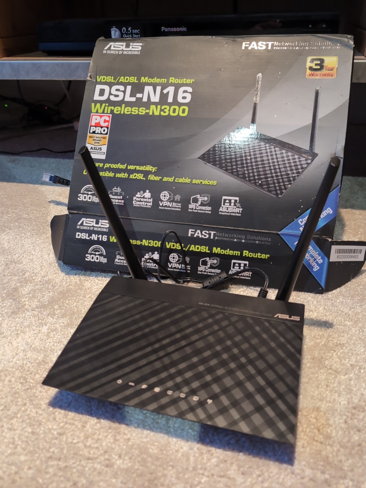 ASUS DSL-N16 WIRELESS-N300 VDSL/ADSL Wi-Fi Modem Router | eBay UK
