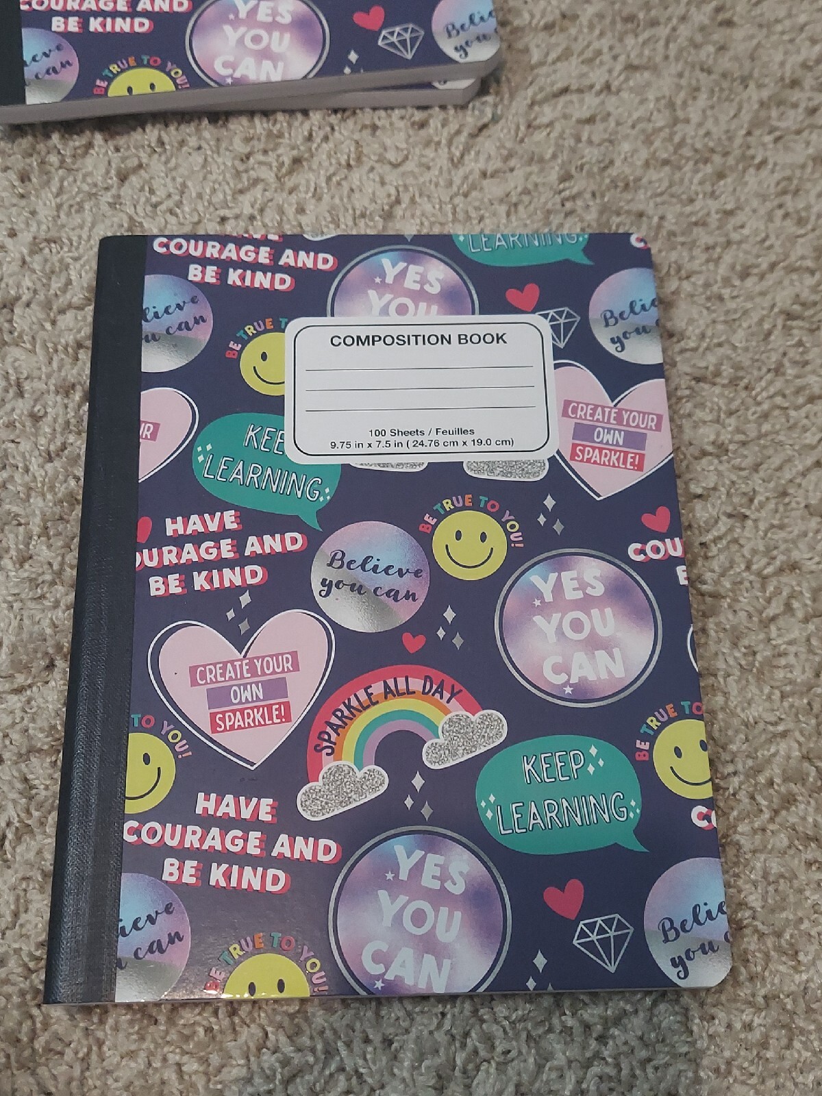 1 Composition Books 100 Sheets 200 Pages 9.75 X 7.5 In / 24.76 X 19 Cm ...