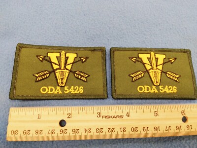 PAIR OF - Special Forces - ODA 5426 PATCHES - GREEN - HOOK BACKS - NEW ...