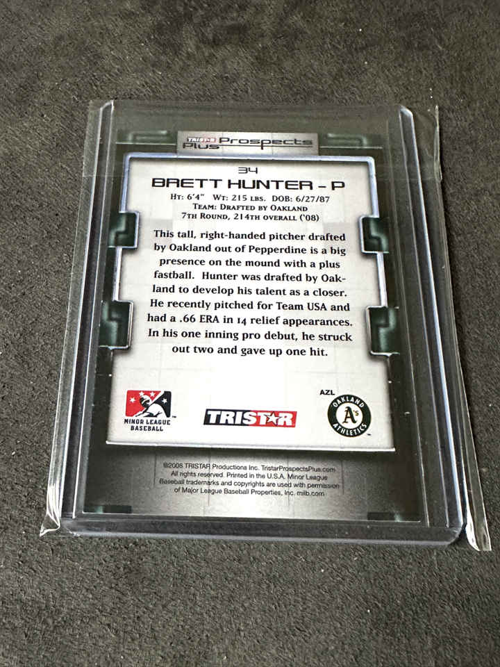 Brett Hunter 2008 Tristar Prospects Plus Green 32/50 | eBay