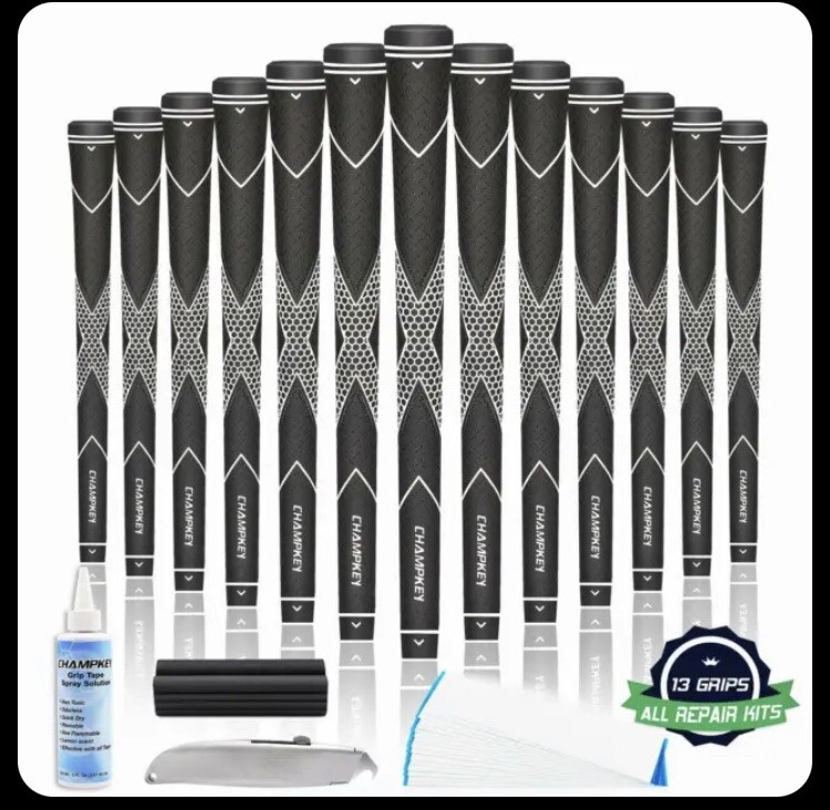 CHAMPKEY Traction-X Golf Grips 13 Pack | High Traction and Feedback ...