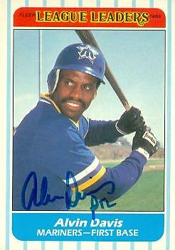 Alvin Davis autographed Baseball Card (Mariners) 1986 Fleer League ...