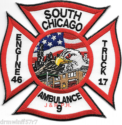 Chicago Engine-46 / T-17 / Amb-9, Illinois (4.25" x 4.25" size) fire ...