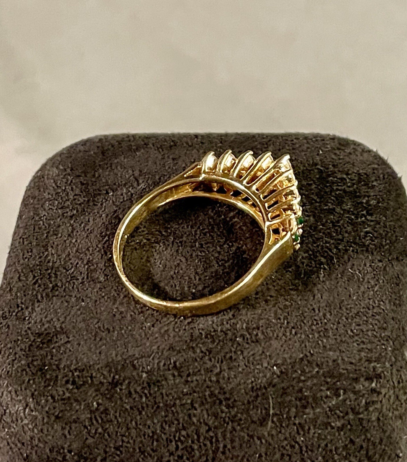 Vintage Effy (BH) 14k Gold Diamond And Emerald Ring ~ Sz. 6.25 ~ 3tcw ...