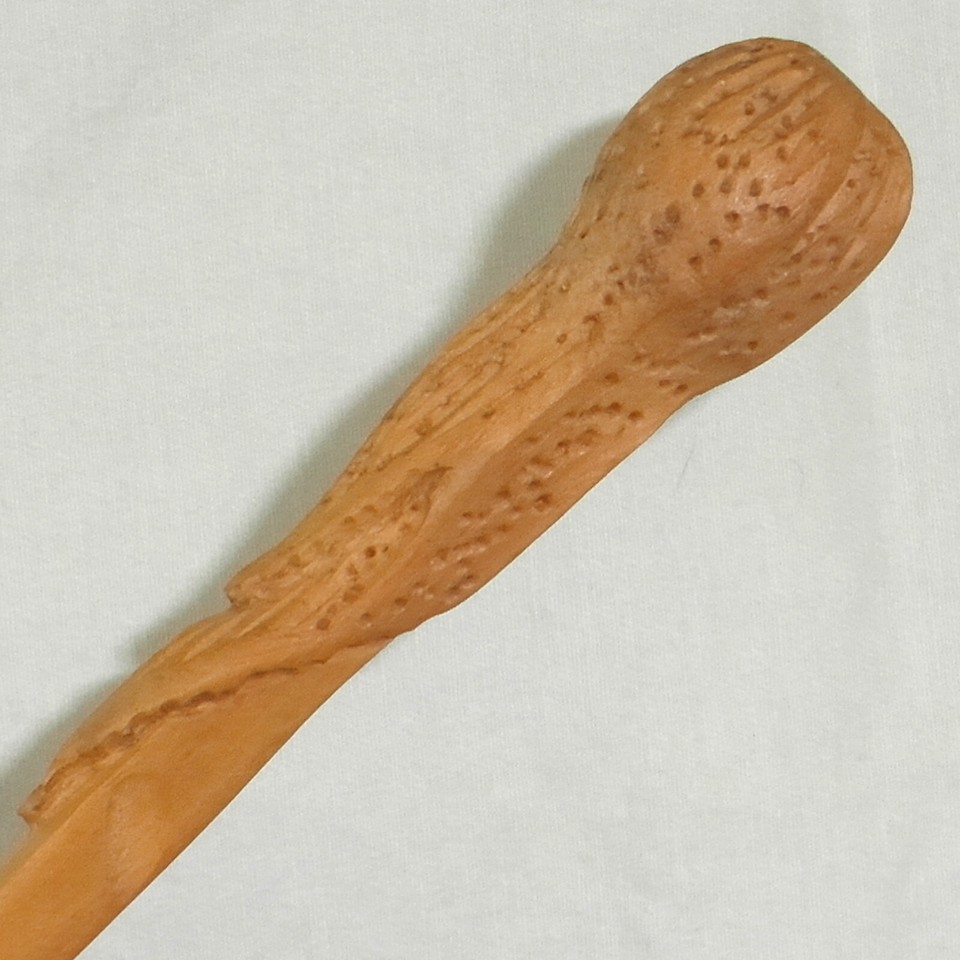 16" Weasley Hand Carved Mahogany Wood Magic Wand Wizard Witch Wicca w ...