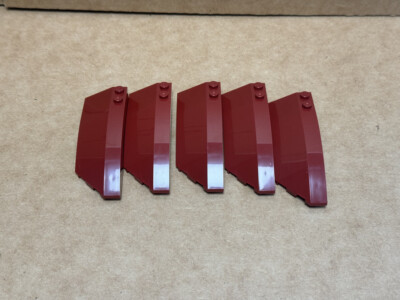 LEGO Parts - Dark Red Wedge 8 x 3 x 2 Open Right - No 41749 - QTY 5 | eBay