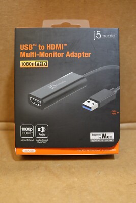 Brand New J5 Create USB to HDMI Multi-Monitor Adapter 1080p FHD. JUA258 ...