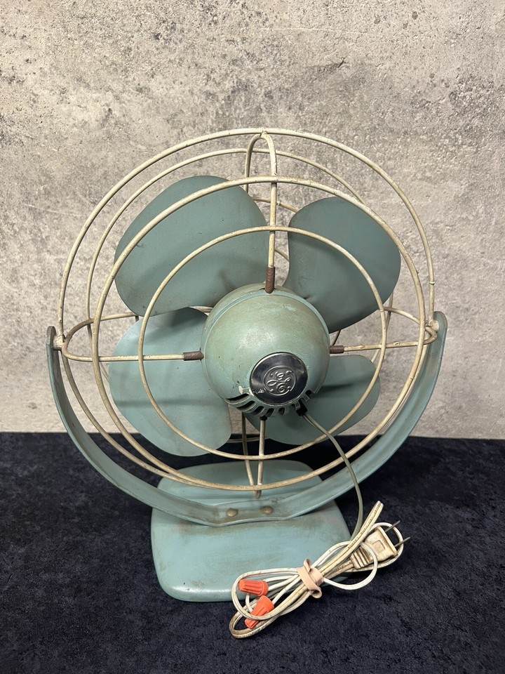 Vintage GE General Electric Fan 12” 1950’s Ball Motor F11A103 Works | eBay
