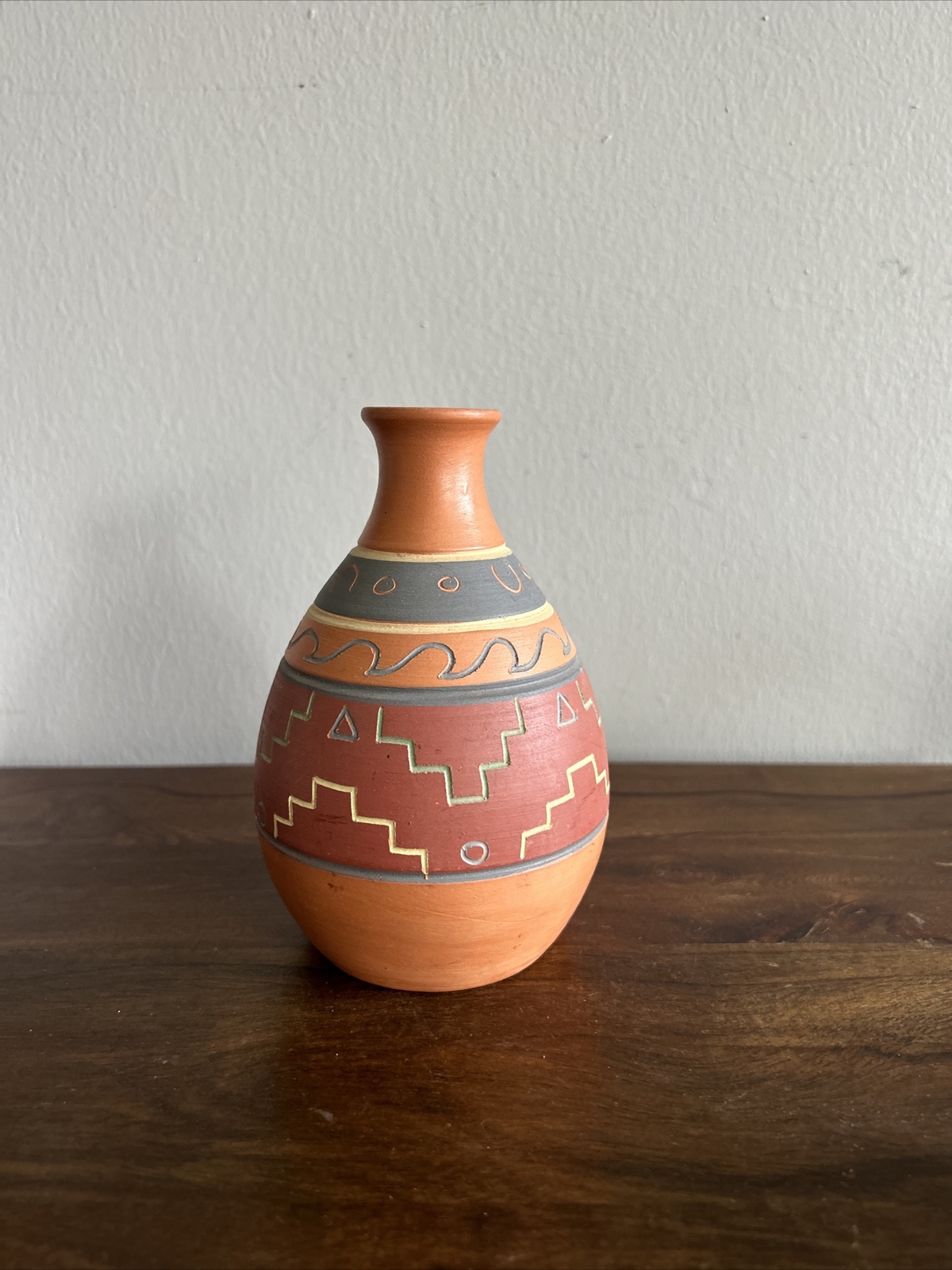 Terra Cotta Pottery Vase Peru Folk Art Latin America Peruvian Vase ...