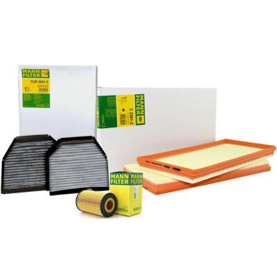 Mann Oil Air Carbon Cabin Filter Service Kit For Mercedes R230 SL63 AMG ...