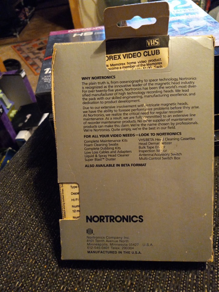Nortronics Video Jead Cleaning Cassette, | eBay