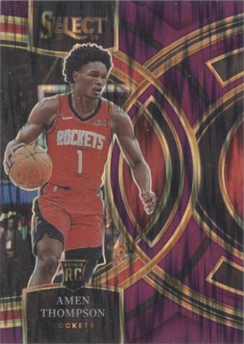 2023-24 Panini Select - Premier Level Amen Thompson #122 Purple Flash ...