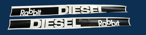 Gen VW NOS Mk1 DIESEL Rabbit Body Stripe Kit 3M Scothcal 7Yr Vinyl Blk ...