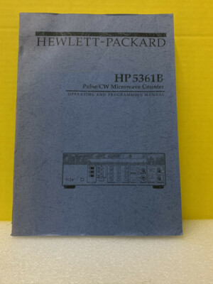 HP 5361B Pulse/CW Microwave Counter Operating and Programming Manual | eBay