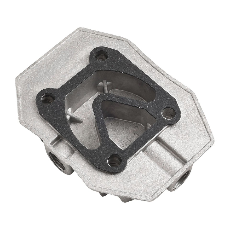 Aluminum Fittings Air Compressor Cylinder Head Sleek Gray Design ...