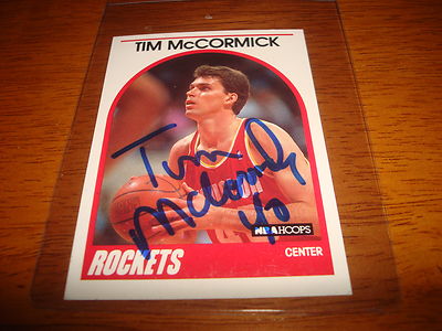 1989 NBA HOOPS #272 TIM McCORMICK ROCKETS Michigan SIGNED AUTHENTIC ...