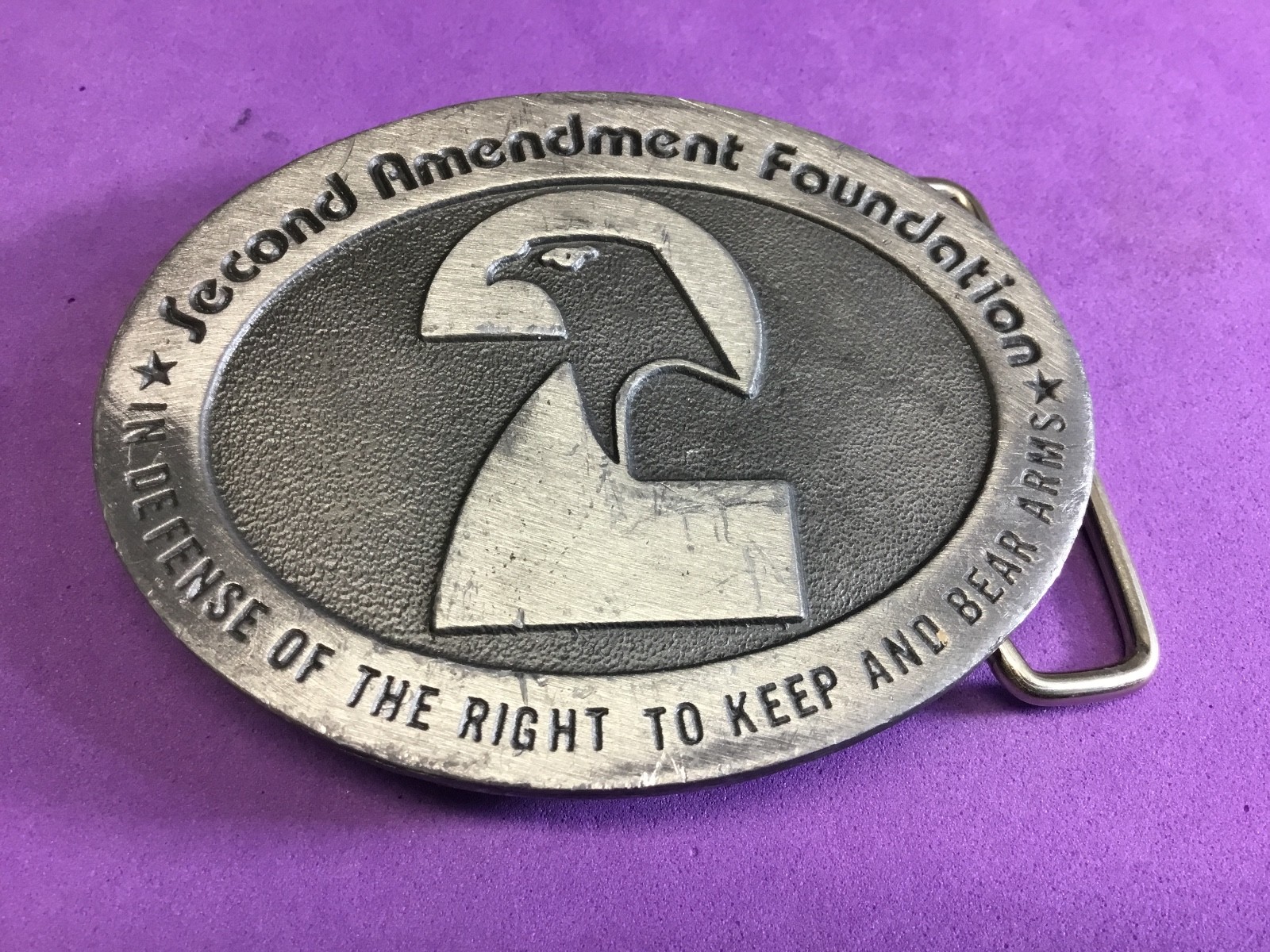 Second amendment foundation - right to bear arms - guns - belt buckle ...