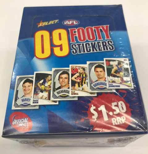 2009 Select AFL Stickers Factory Box (50 Packs)-The Last Stickers ...