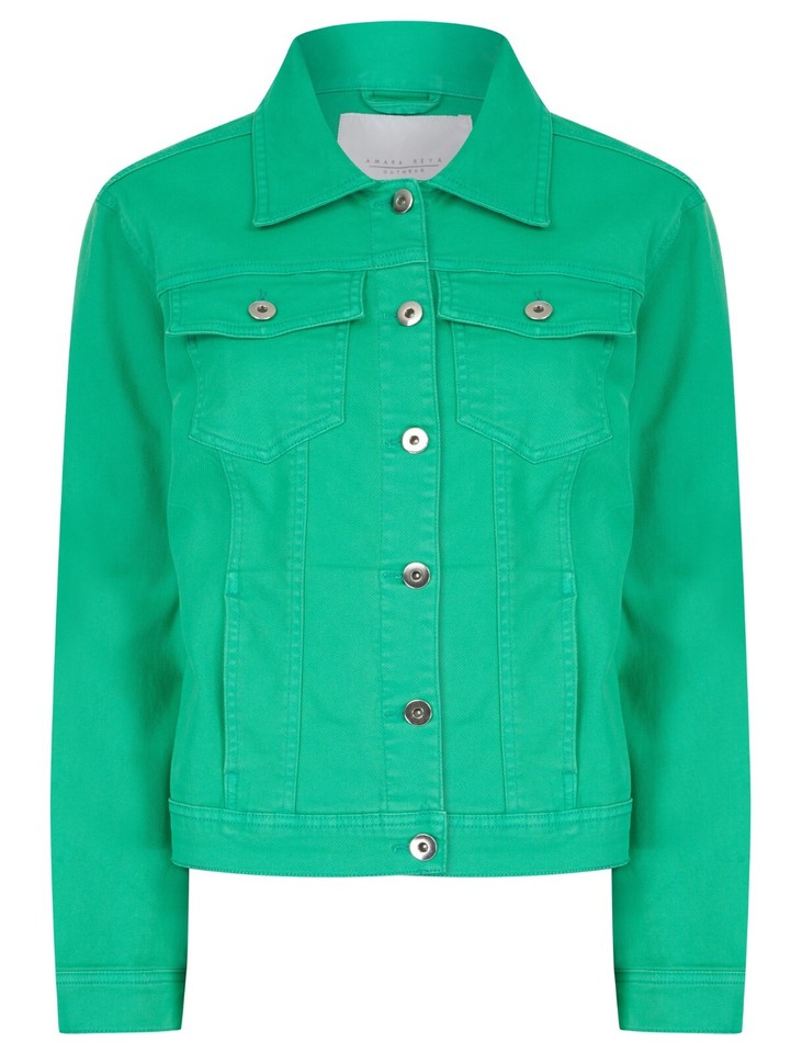 Womens Ladies Amara Reya Stretch Denim Jacket Soft Cotton Summer ...