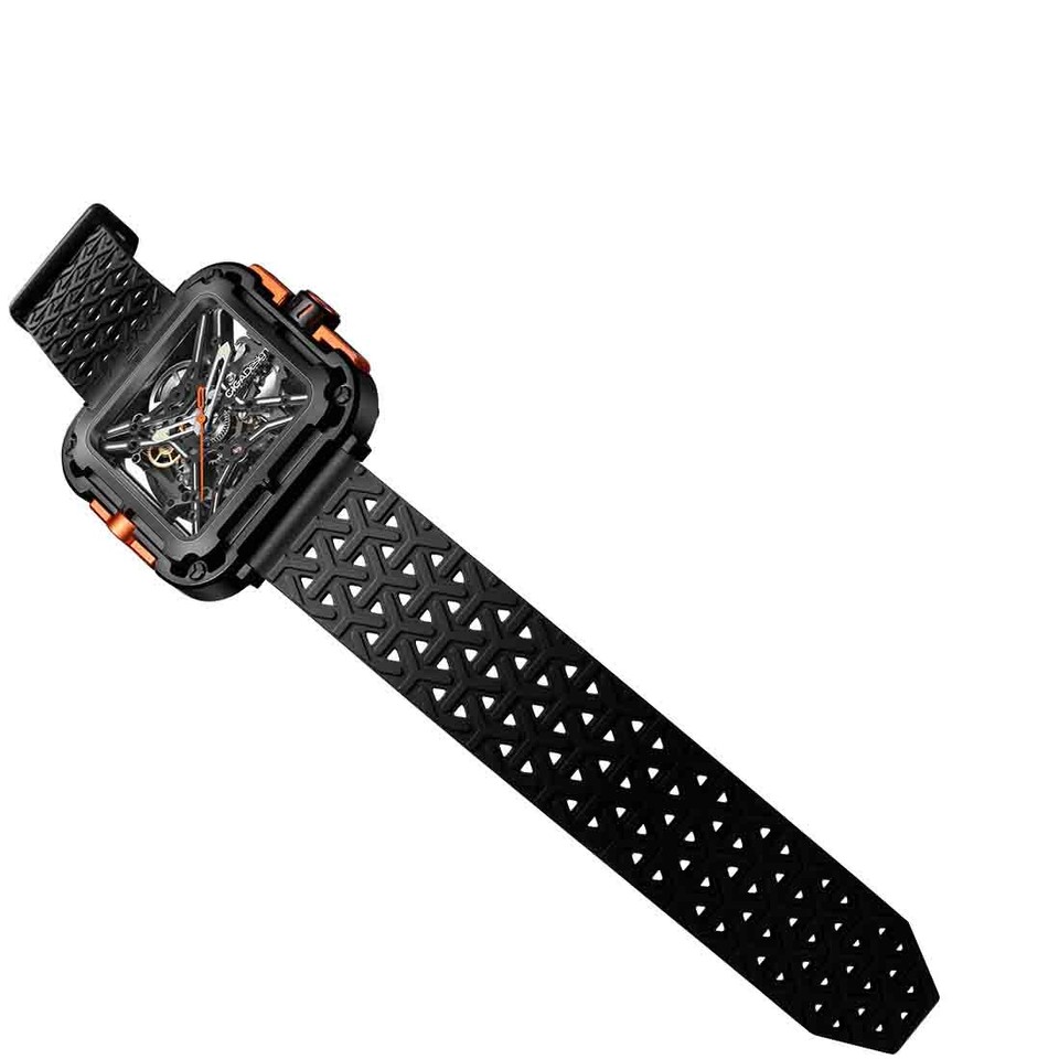 CIGA Design X Series Automatic Openworked Steel Square Black Men's ...