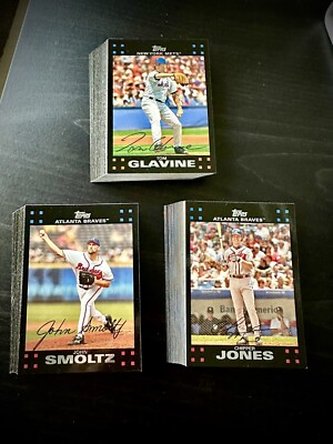 Lot of (85) 2007 Topps Atlanta Braves Hall of Famers - Glavine, Smoltz ...