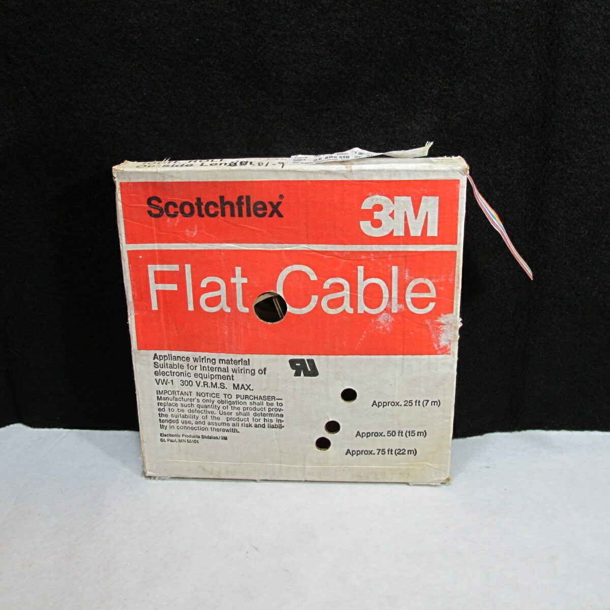Scotchflex 3m Flat Cable Approx 75+ feet VW-1 300 VRMS Max 26 AWG STR ...