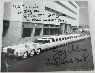 Signed Custom Car Builder Jay Ohrberg Photo 100 Ft Limo Hollywood Cars ...