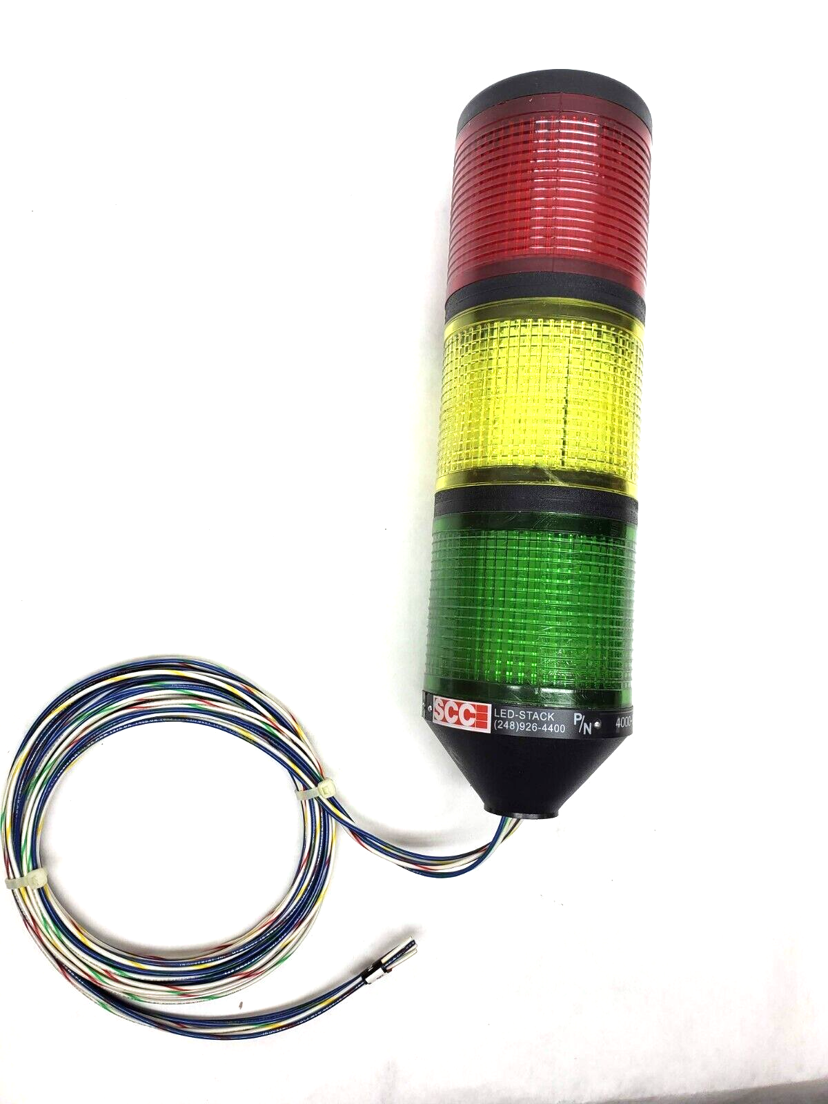 STACK TOWER LIGHT LED 24V RED YELLOW GREEN SCC 4000-BG-Y-R-24V (3/4 ...