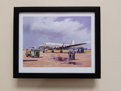 Malcolm Root print 'Airport Activity' Southend FRAMED | eBay UK