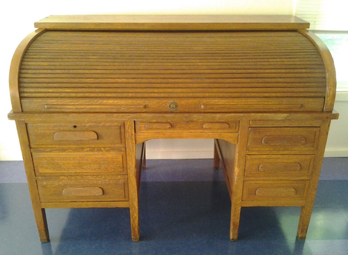 Standard brand Roll Top Desk, possibly used by US Treasury in 70s pick ...
