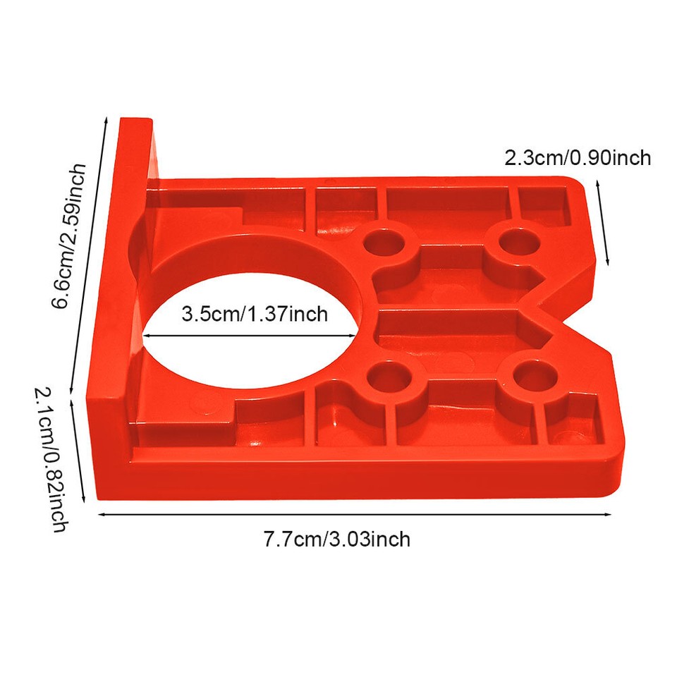 35mm Concealed Hinge Boring Jig Hinge Hole Drilling Guide ABS Carpentry ...