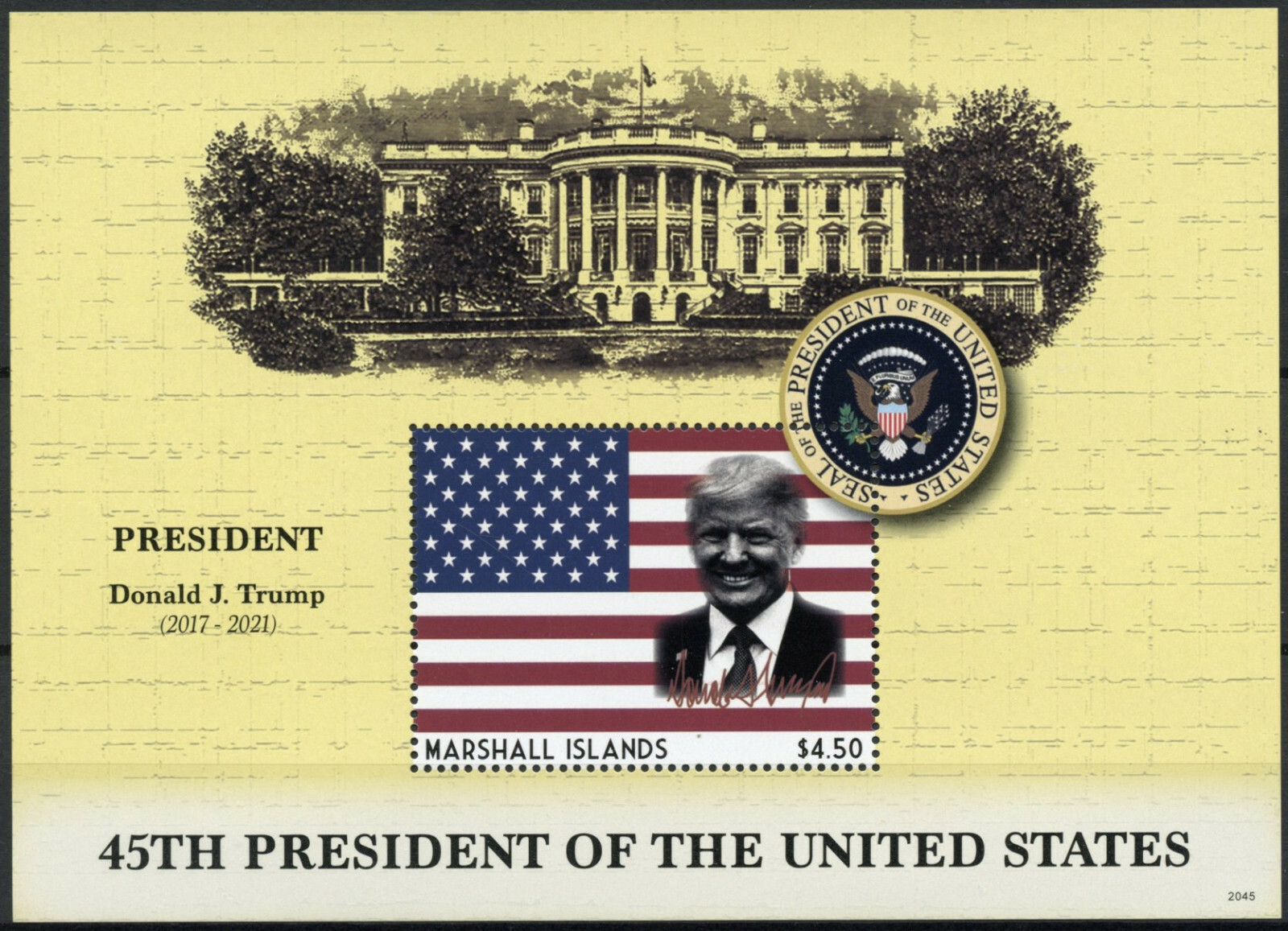 Marshall Islands Donald Trump Stamps 2020 MNH 45th US Presidents People ...