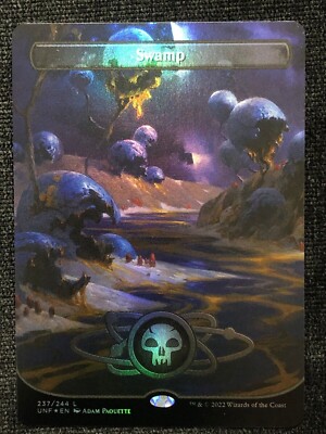 MTG ] Swamp (237) - Borderless Foil - Unfinity - NM | eBay Australia