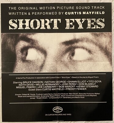 Short Eyes Soundtrack Curtis Mayfield 1977 Promo Poster I | eBay
