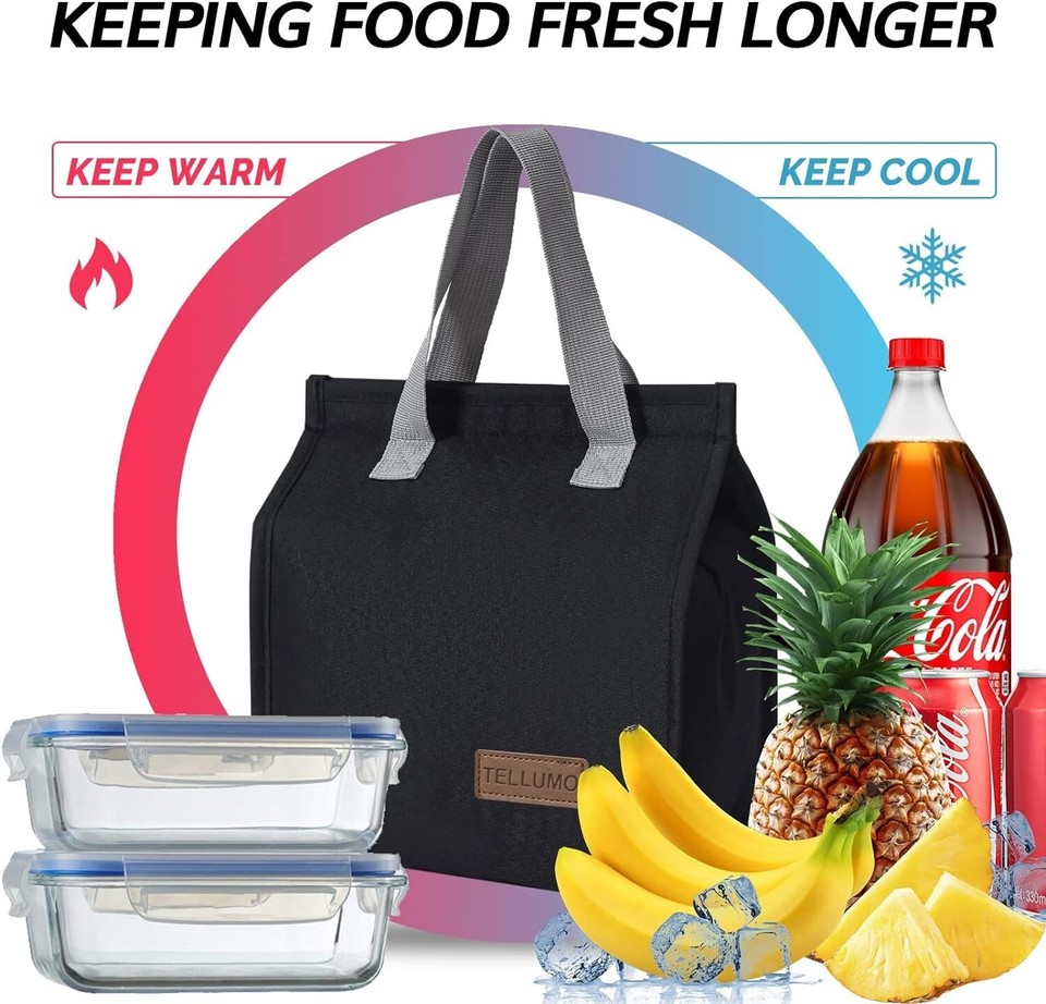 TELLUMO Lunch bag, Insulated Lunch Bag for Women Men Large Lunch Box 7. ...