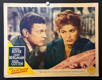 Gaslight Movie Poster Lobby Card Charles Boyer Ingrid Bergman*Hollywood ...
